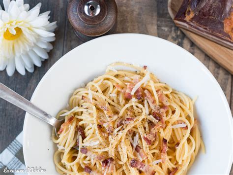 Pâtes à la carbonara recette italienne La Cuisine d Adeline