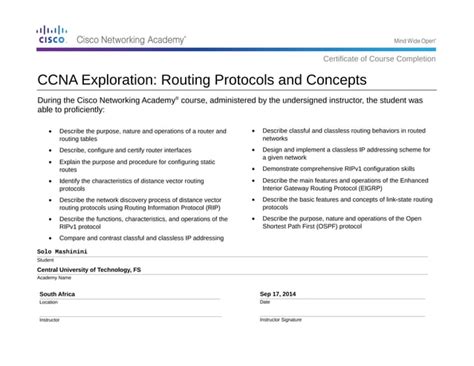 Cisco Certificate 1 Ppt