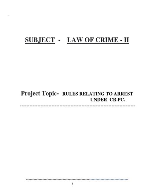 Crpc Pdf Arrest Warrant Arrest