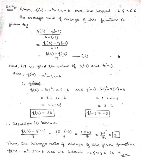 [solved] given the function f x x2 2x 6 determine the average