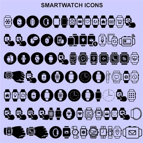 Premium Vector Set Of Smartwatch Icons Vector