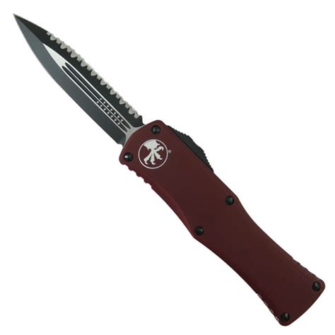 Microtech Merlot Hera Otf Knife Black Serrated Dagger Blade Bladeops