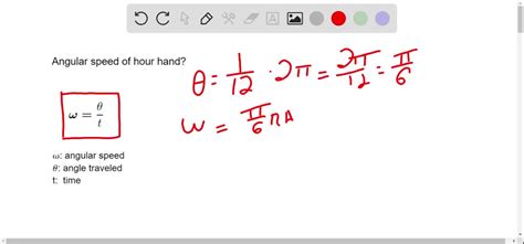 solved find the angular speed w of the hour hand of a clock