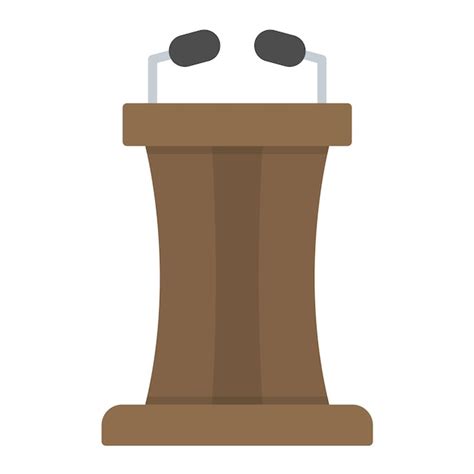 Premium Photo Lectern Flat Illustration