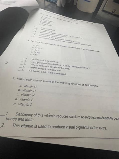 Solved 2 A Stop Codon Is Reached 2 Recognition Occurs