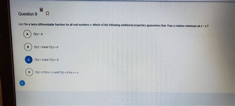 Solved Question 9 Let Fbe A Twice Differentiable Function Chegg Com