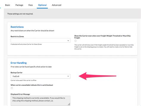 How To Configure Backup Carrier Rates Shipperhq Docs