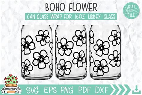 16oz Beer Glass Can Wrap SVG Wanchana 365 Design Bundles