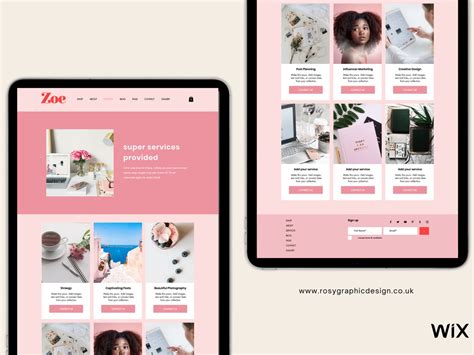 Wix Website Template Business Theme Design Shopping Social Etsy UK