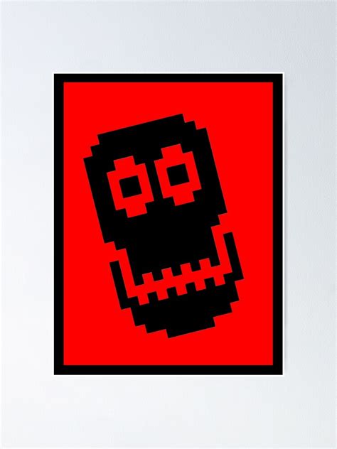 8 Bit Skull Poster For Sale By Protozortuh Redbubble