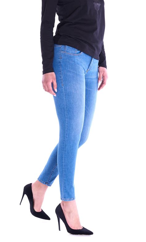 Women S Washed Jeans Trussardi 206 Skinny 56J00008 1Y092489