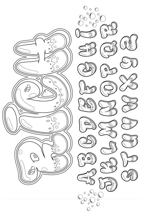 Graffiti Coloring Page Graffiti Lettering Alphabet Graffiti