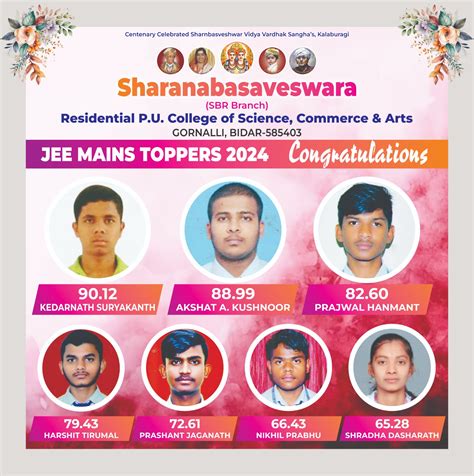 Jee Mains Toppers Sbrpu Bidar