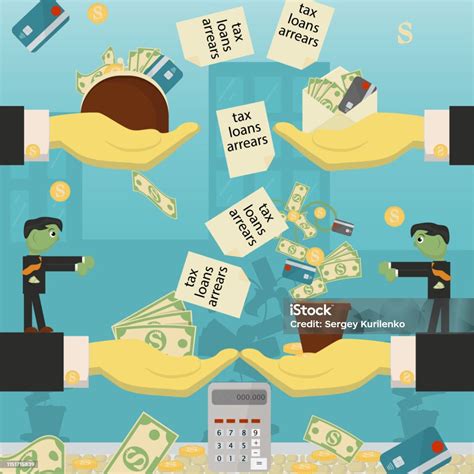 평면 그림 On28business 대출 세금 및 부채 돈에 대 한 전체 세계의 좀비 남자 사회 문제 개념에 대한 스톡 벡터 아트 및 기타 이미지 Istock