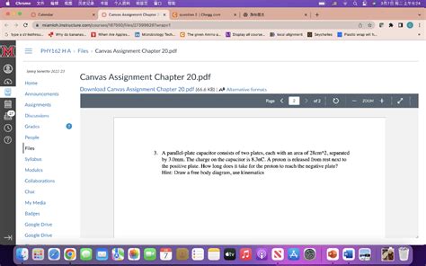 Solved 3 A Parallel Plate Capacitor Consists Of Two Plates