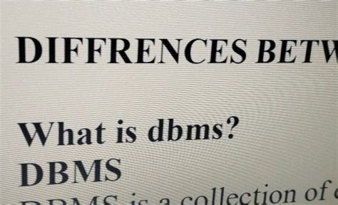 Diffrences Betv What Is Dbms Dbms Studyx