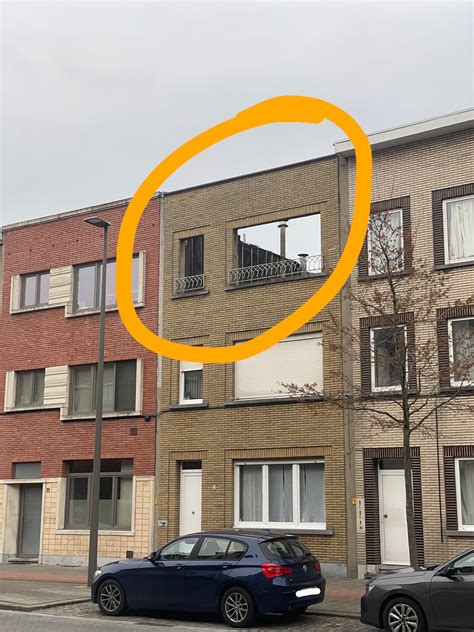 Belgian Fake Facade To Align With The Neighbours House Levels And