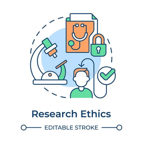 Research Ethics Multi Color Concept Icon Stock Vector Illustration Of Confidentiality Outline