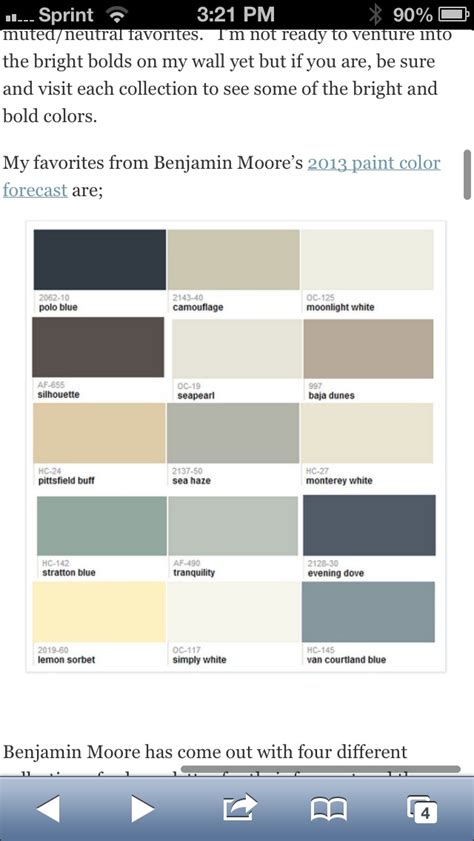 An Iphone Screen Showing The Color Palettes For Paint And Decorating