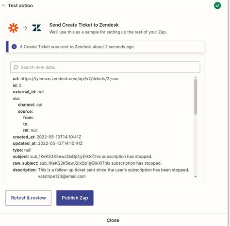 Send Follow Up Ticket For Stopped Subscription With Zendesk Zapier