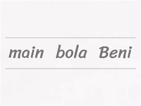 Menyusun Kata Yang Diawali Ba Bi Bu Be Dan Bo Unjumble