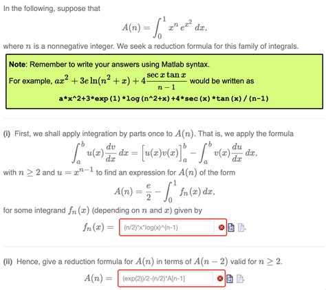 Solved In The Following Suppose That An∫01xnex2dx Where