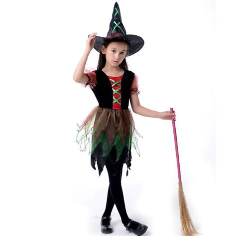 Witch Costume Fancy Witch Costume Girls Cosplay For Purim Christmas