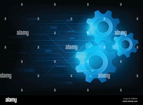 Abstract Circle Connection Futuristic With Flare Light On Grid Background Future Concept Vector