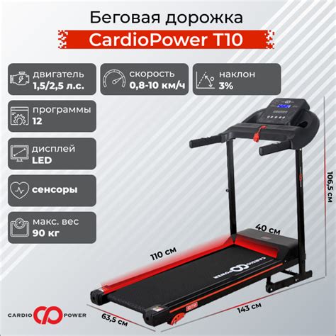 Беговая дорожка CardioPower T10 купить в Москве по цене 33 900 руб с ...