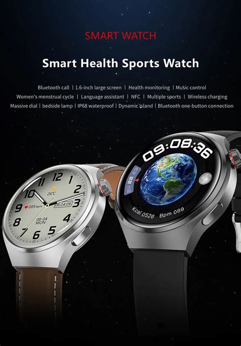 2023 New For Huawei GT4 Pro Smart Watch Men IP68 NFC GPS Tracker AMOLED