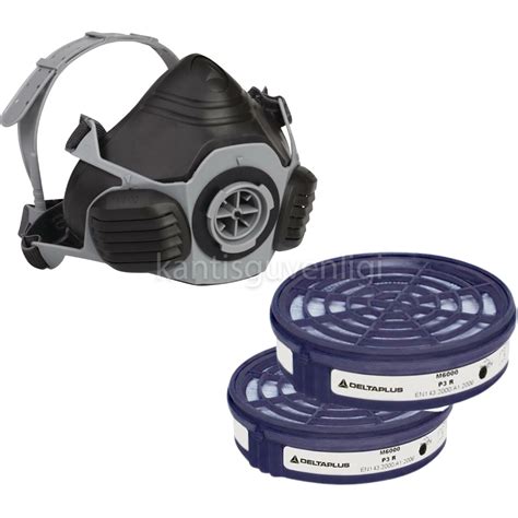 Delta Plus M6100 Yarım Yüz Maskesi P3 Toz Maske Filtre Seti