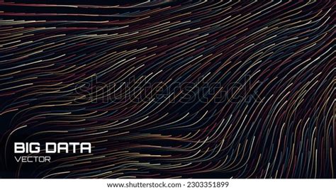Digital Data Flow Lines Vector Background Stock Vector Royalty Free