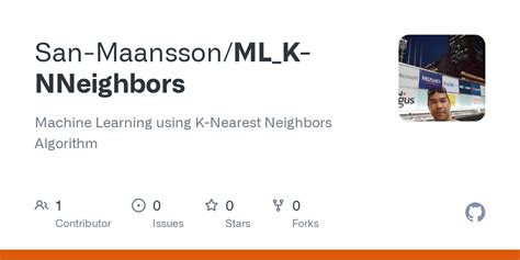 GitHub San Maansson ML K NNeighbors Machine Learning Using K Nearest Neighbors Algorithm