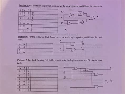 Solved Problem For The Following Circuit Write Down The Chegg