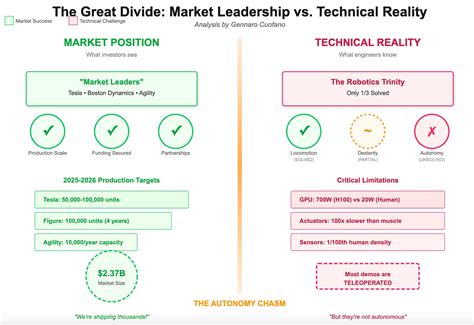 The Great Divide In Ai Robotics Market Leadership Vs Technical Reality Fourweekmba
