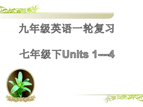 九年级英语一轮复习七下units 1 4复习课件word文档在线阅读与下载无忧文档