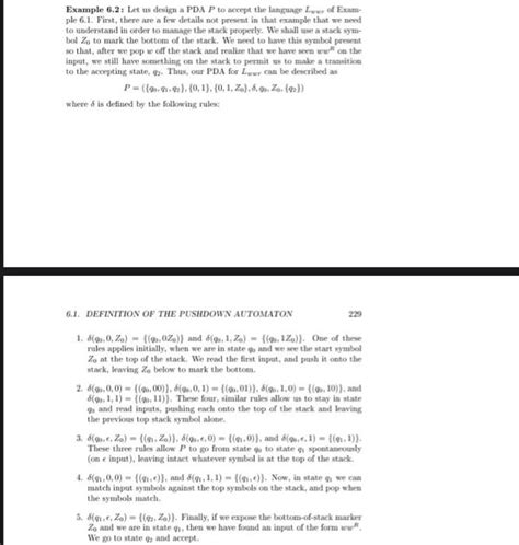 Solved Example 62 Let Us Design A Pda P To Accept The