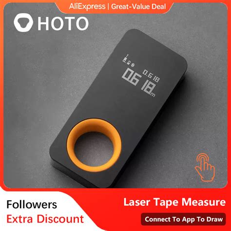 지능형 30m Hoto Oled 디스플레이 레이저 테이프 측정 스마트 거리 측정기 샤오미 홈 앱에 연결 레이저 거리계 Aliexpress