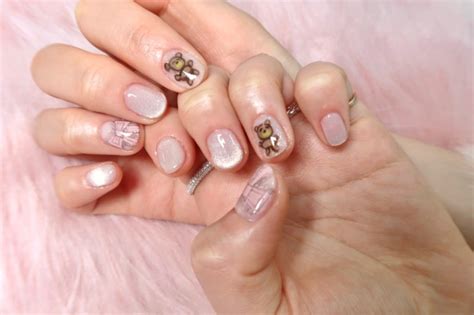 전주 네일 자석젤 다양한 네일샵 리본네일 곰돌이네일 효자동 네일샵 추천 네이버 블로그