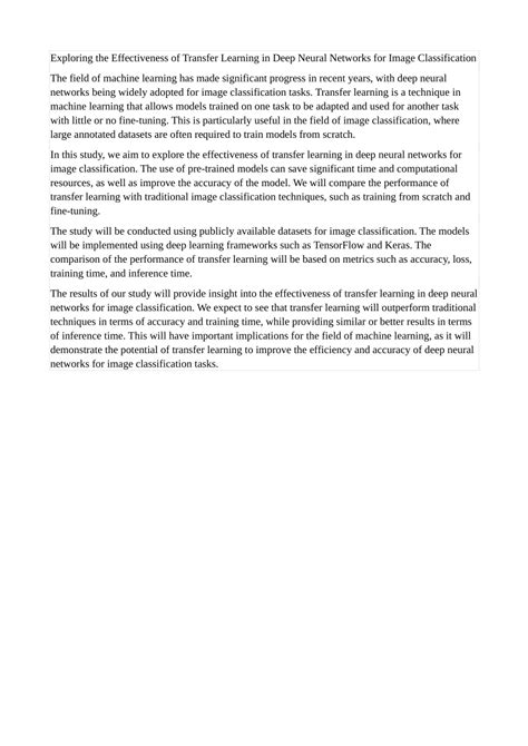 PDF Exploring The Effectiveness Of Transfer Learning In Deep Neural
