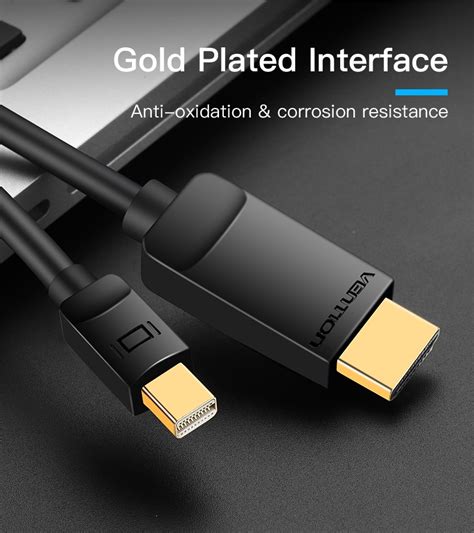 Cáp Vention Mini Dp Sang Hdmi 1080p 4k Mini Displayport Sang Hdmi Bộ