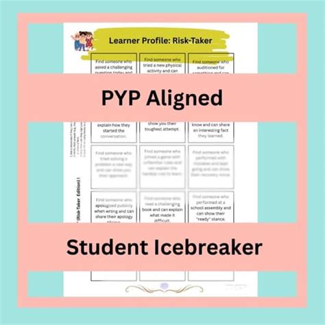 Risk Taker Lp Act Ib Pyp “find Someone Who” Game End Of Year Reflection