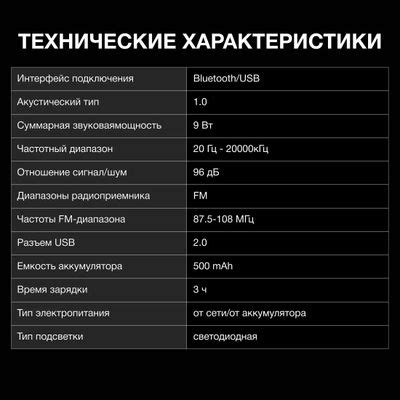 Колонка портативная Hyundai H-PS1000, 9Вт, черный – купить в Ситилинк ...