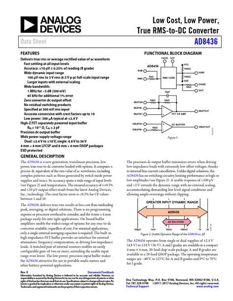 Ad8436 Datasheet Converter Equivalent Analog Devices