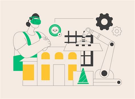 Premium Vector Automated Construction Equipment Abstract Concept