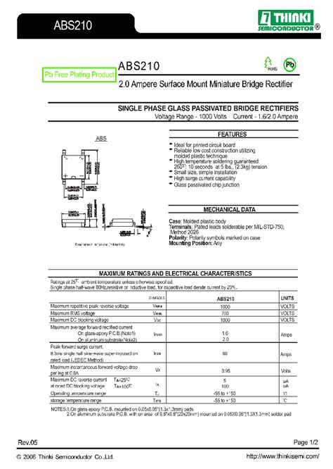 Abs210 8565897 Pdf Datasheet Download Ic On Line