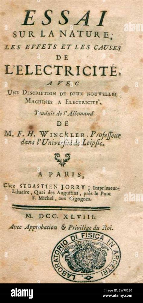 Winckler Johan Hendrick Gedanken Von Den Eigenschaften Wirkungen