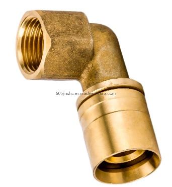 Solid Brass Pipe Fitting Male Female Elbow CNC Machining Brass