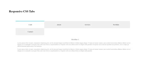 Responsive Tabs Using Pure Css Coding Torque Coding Torque