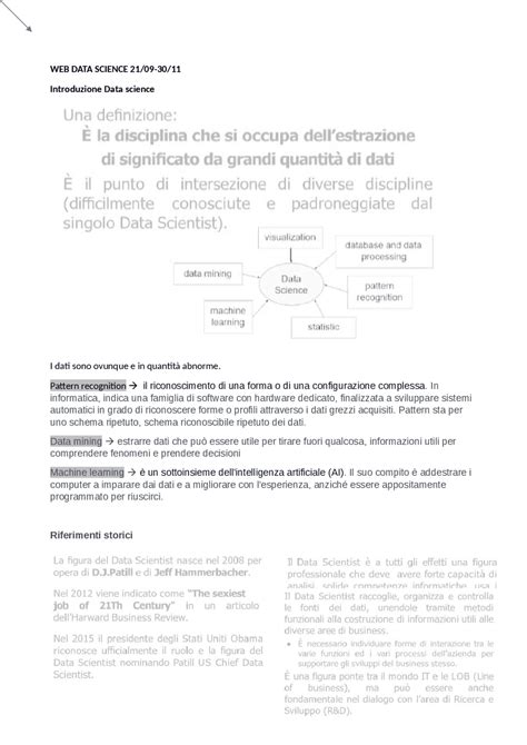 Web Data Science Appunti Ed Esercizi Del Corso Per Web Data Science